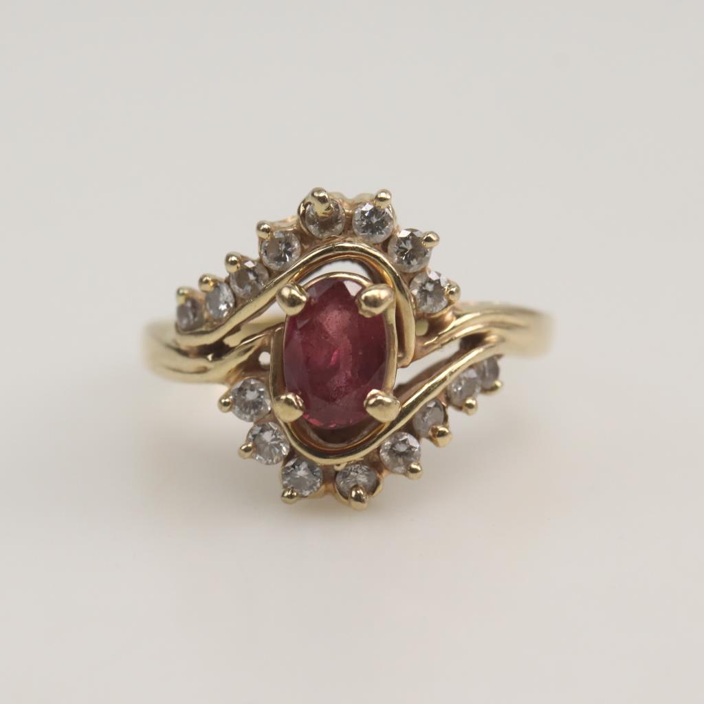 14kt Gold Ruby Diamond Ring | Property Room