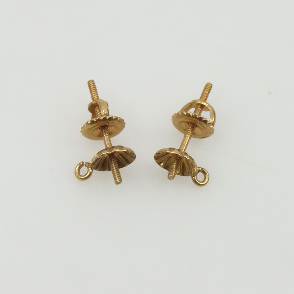 14kt Gold Screw Back Clip-On Earring Findings | Property Room