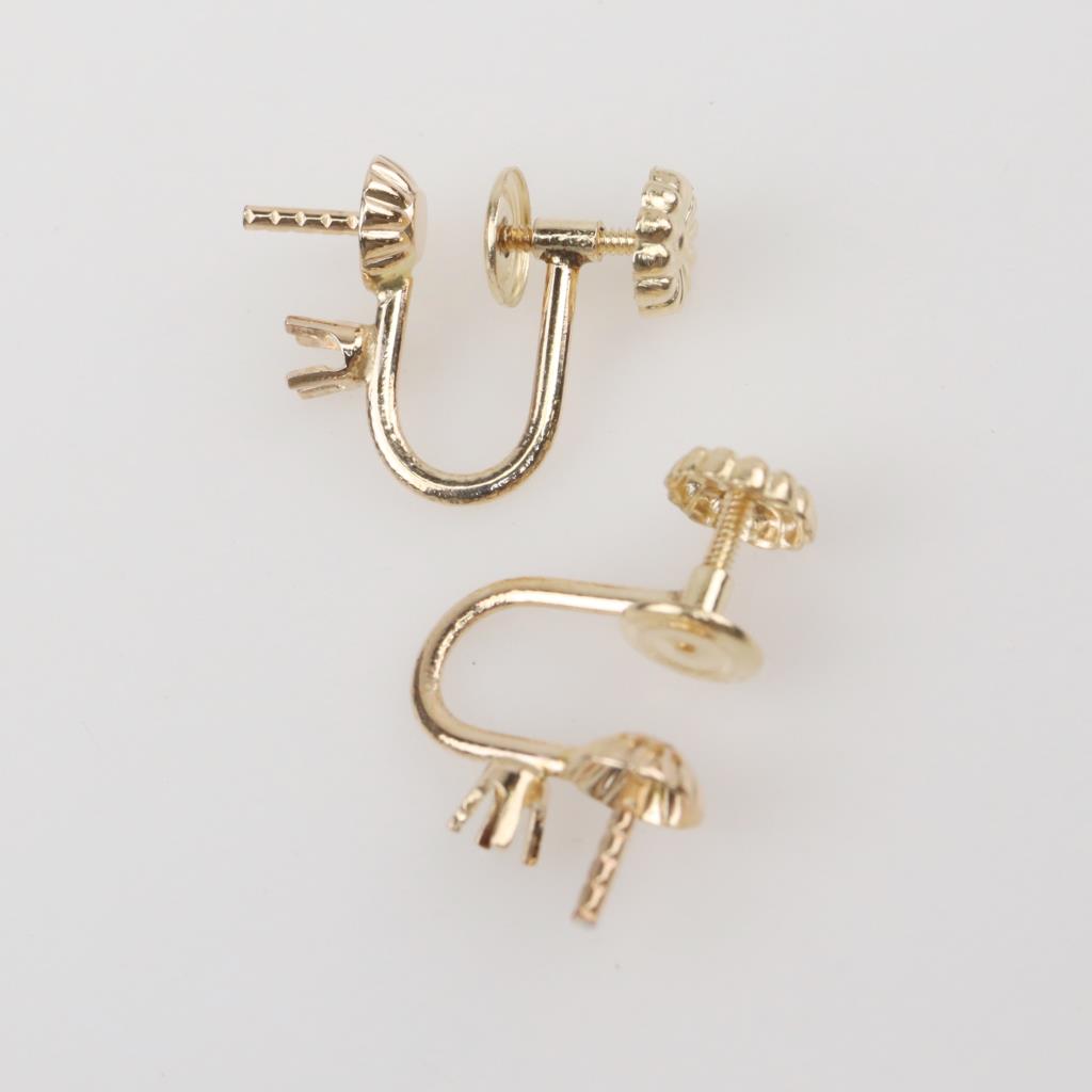 14kt Gold Screw Back Clip-On Earring Findings | Property Room