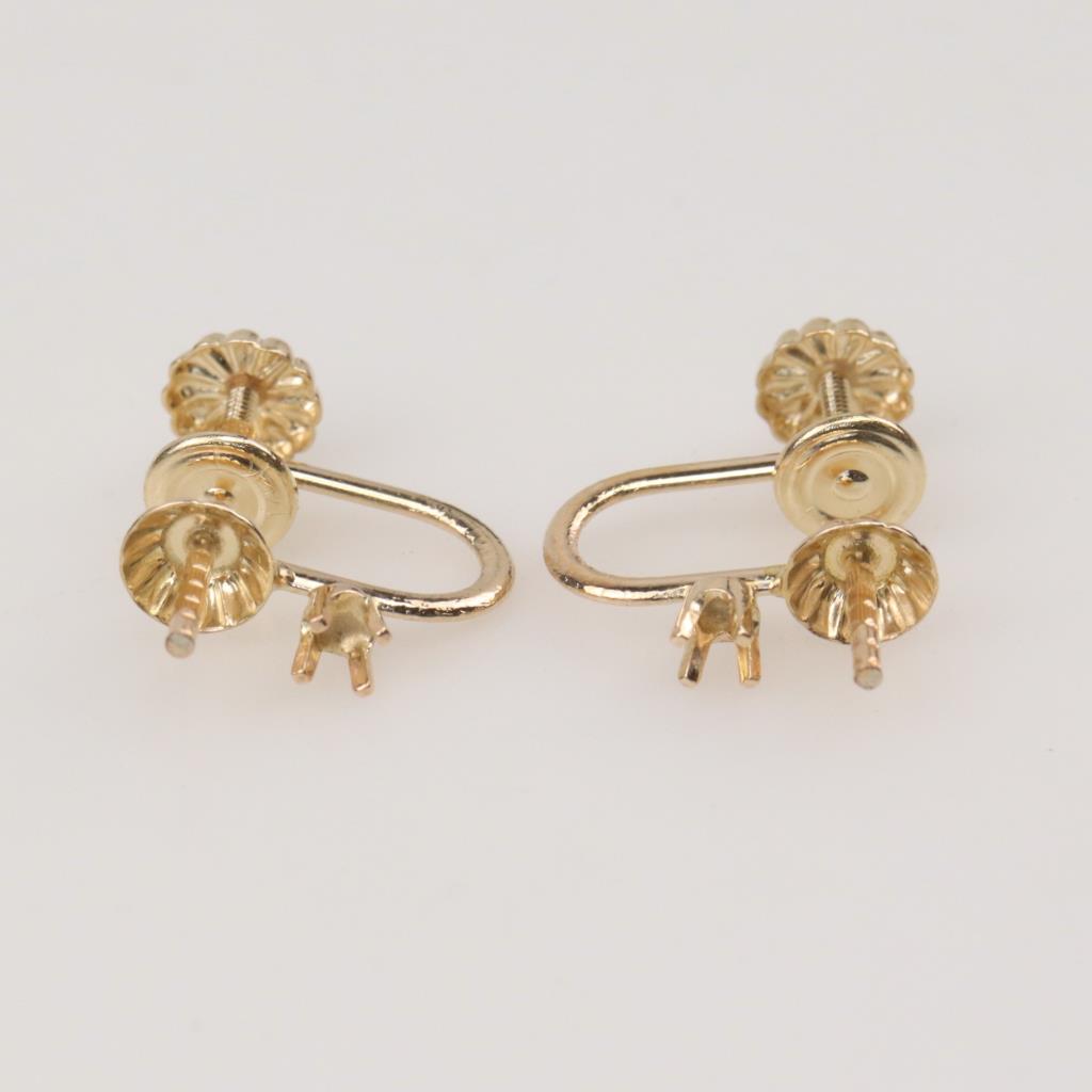 14kt Gold Screw Back Clip-On Earring Findings | Property Room
