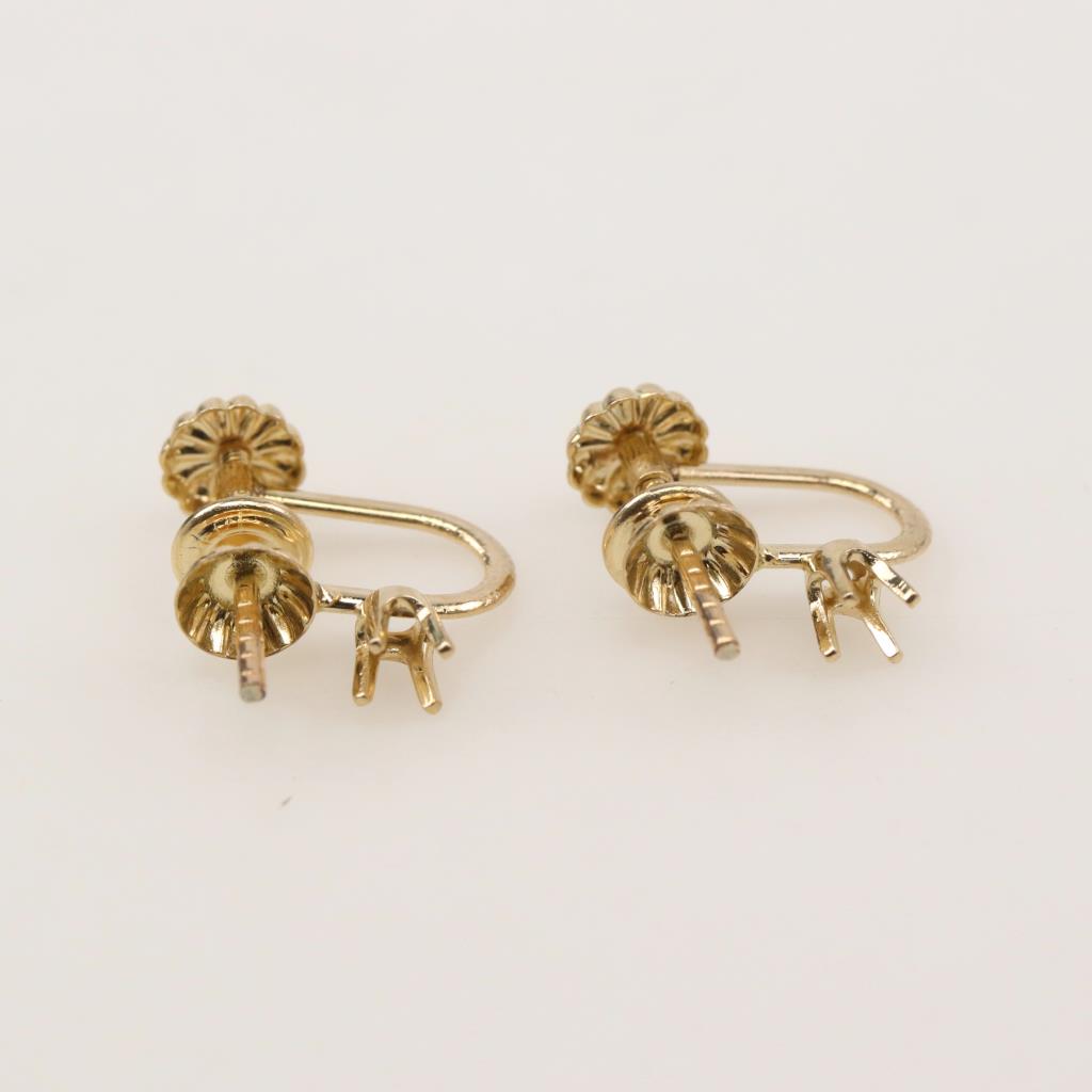 14kt Gold Screw Back Clip-On Earring Findings | Property Room