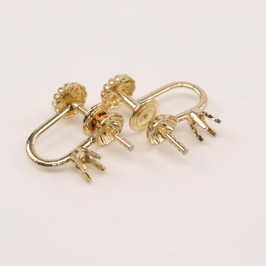 14kt Gold Screw Back Clip-On Earring Findings | Property Room