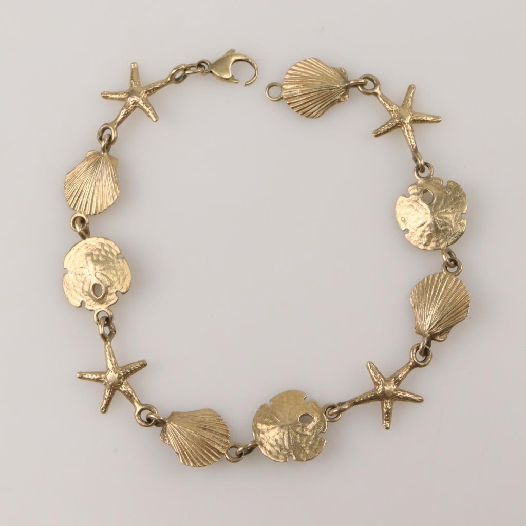 14kt Gold Seashell Bracelet | Property Room