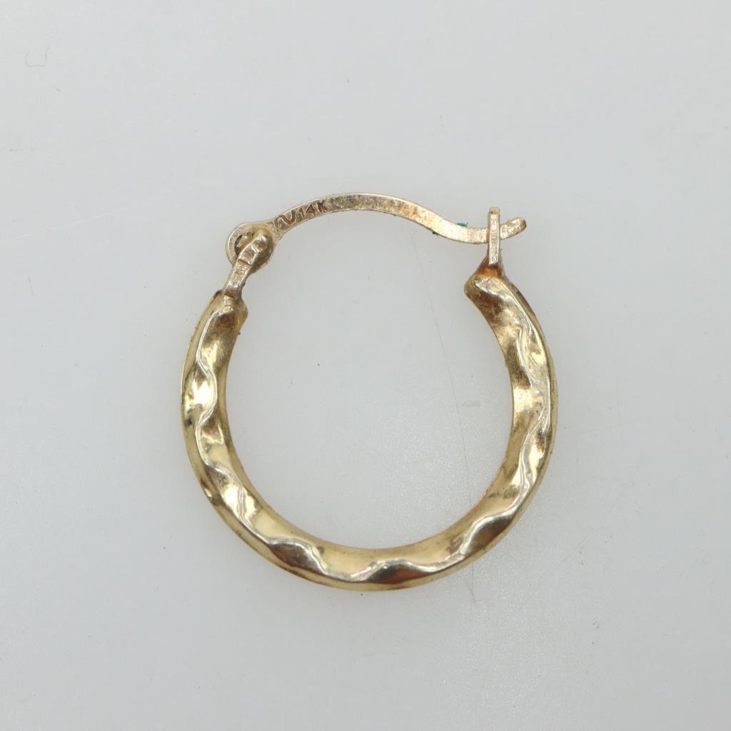 14kt Gold Single Hoop Earring | Property Room