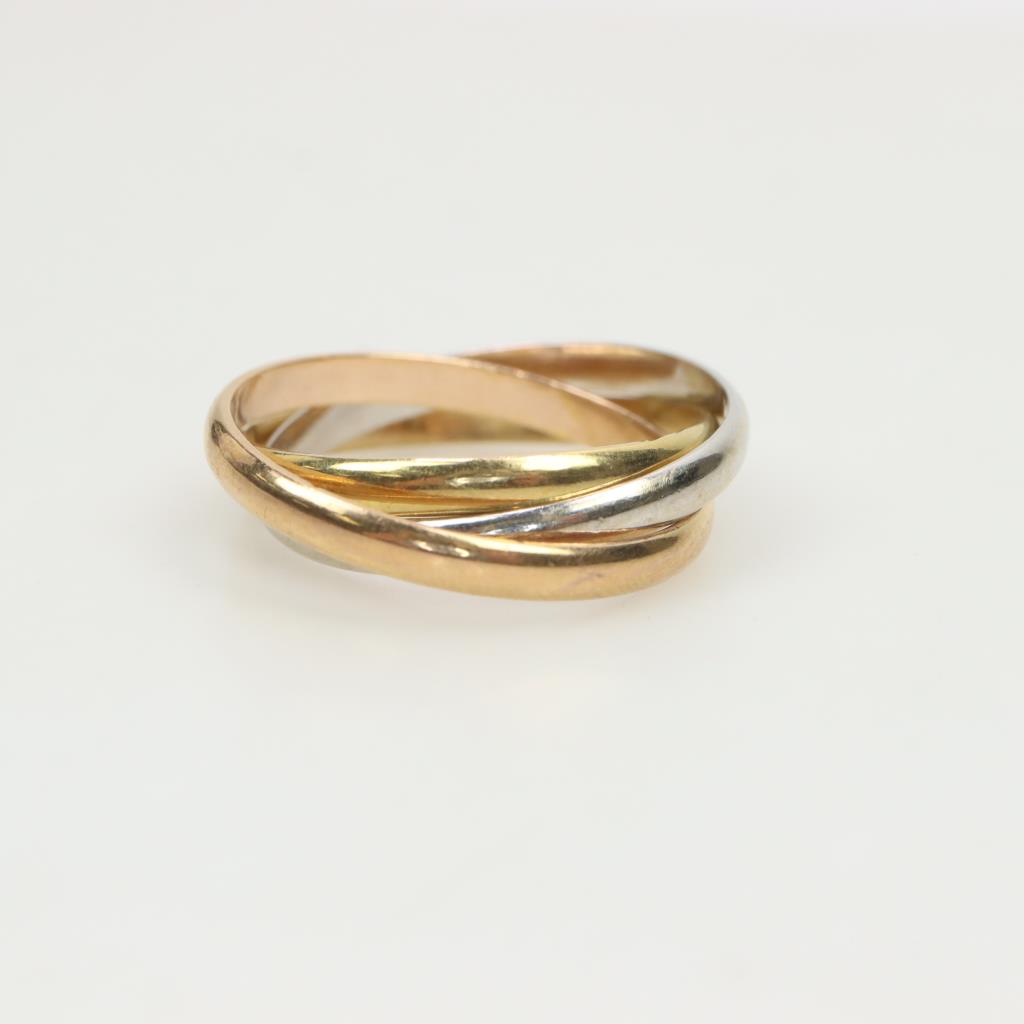 14kt Gold Tri Color Interlocking Band | Property Room