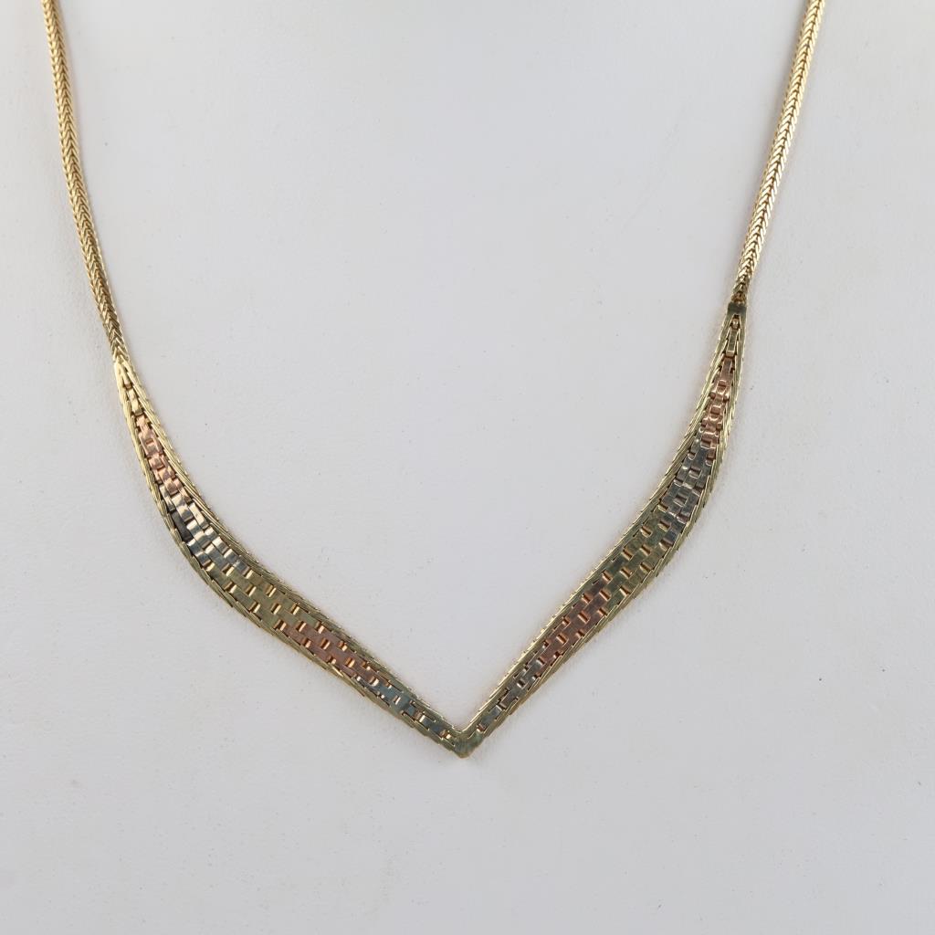 14kt Gold Tri Color Necklace | Property Room