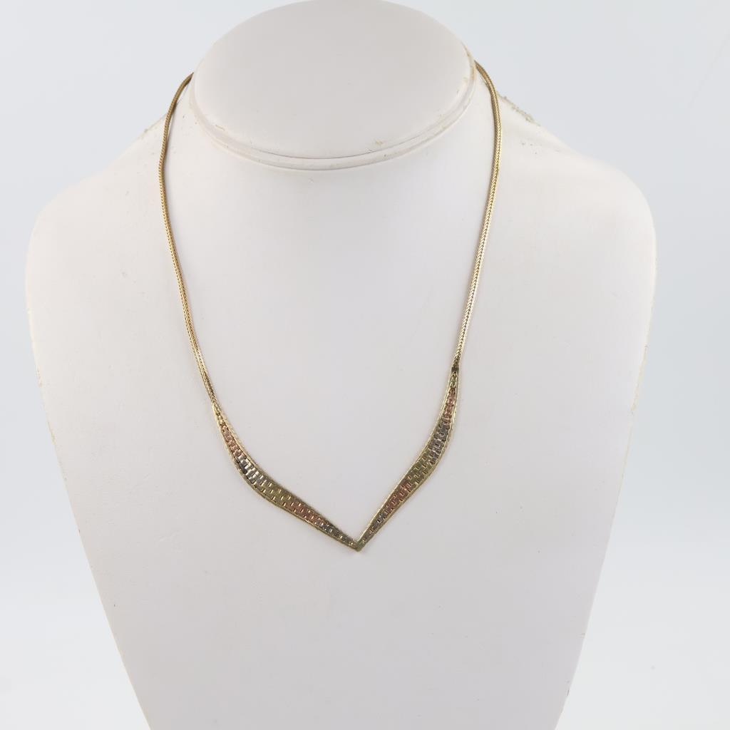 14kt Gold Tri Color Necklace | Property Room