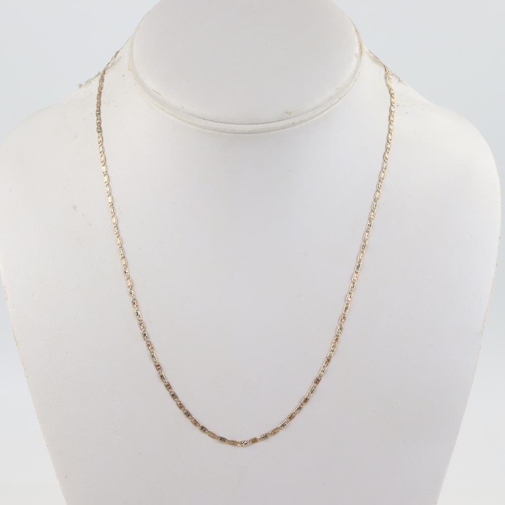 14kt Gold Tri-color Anchor Chain Necklace | Property Room