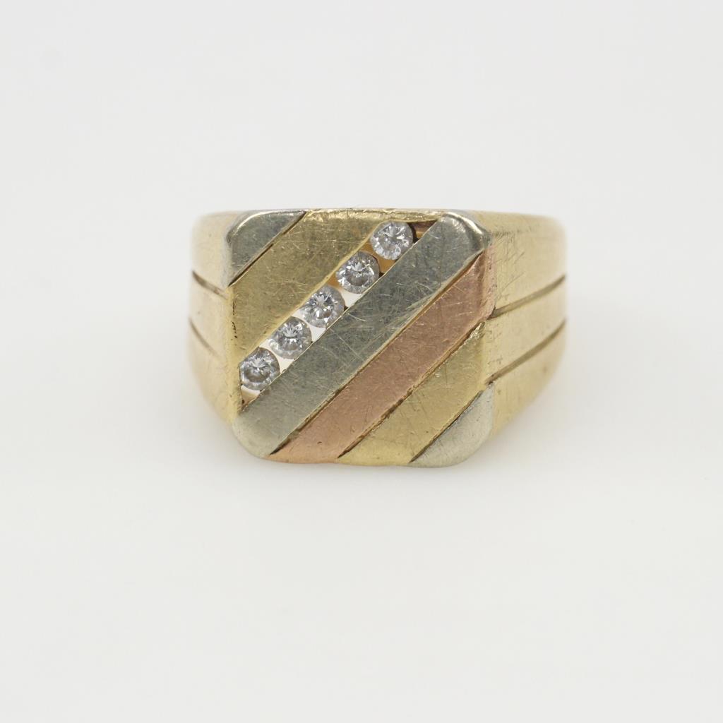 14kt Gold Tri-color Diamond Ring | Property Room