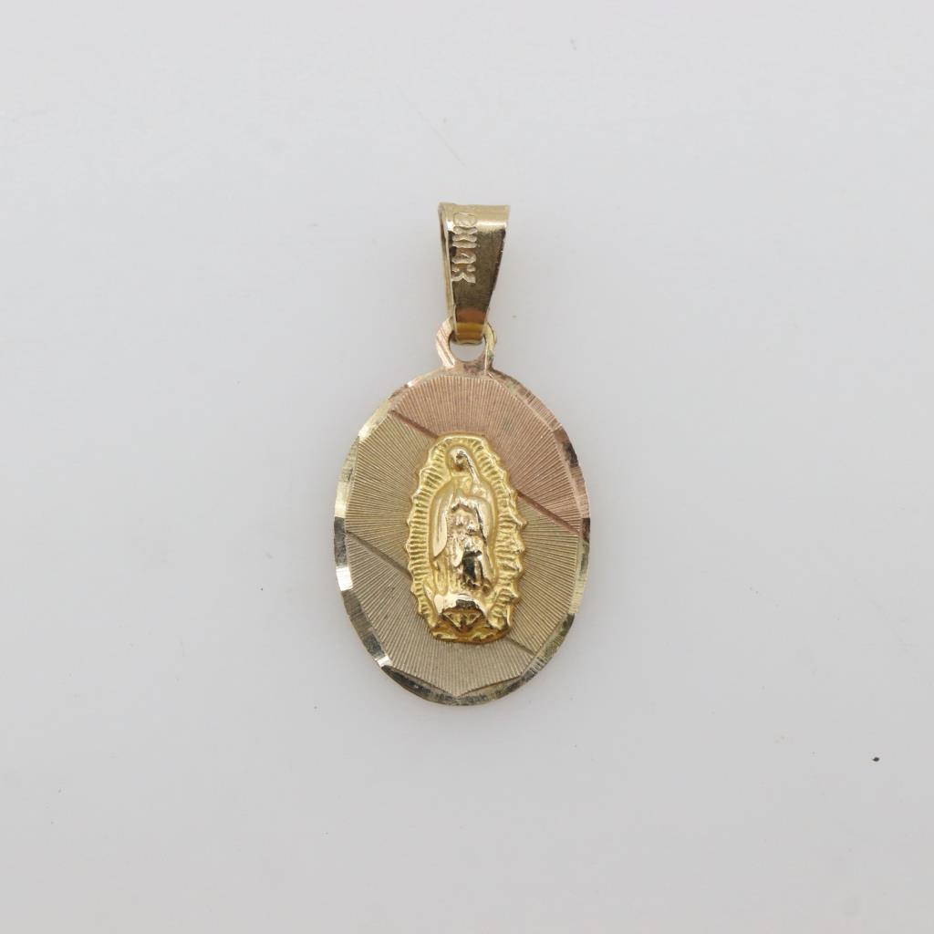 14kt Gold Tri-color Religious Pendant | Property Room