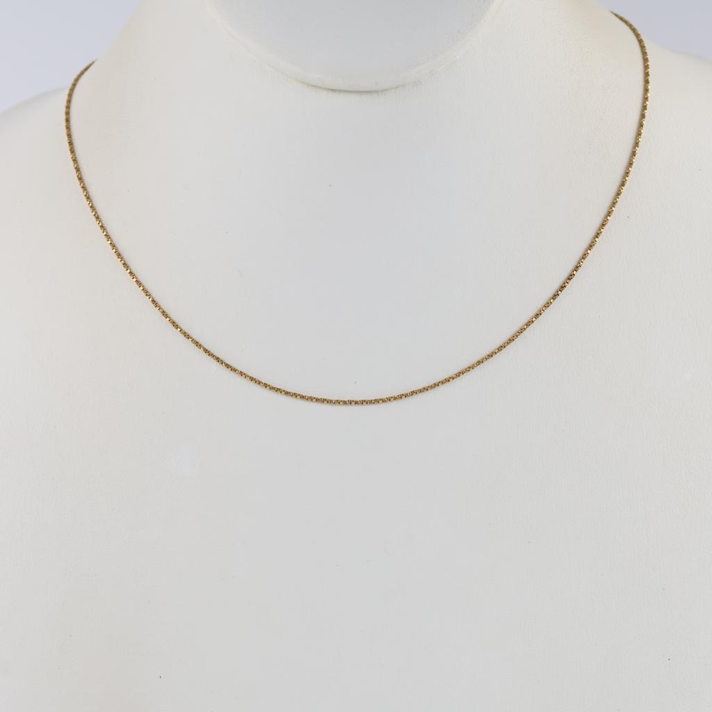 14kt Gold Twisted Box Chain Necklace | Property Room