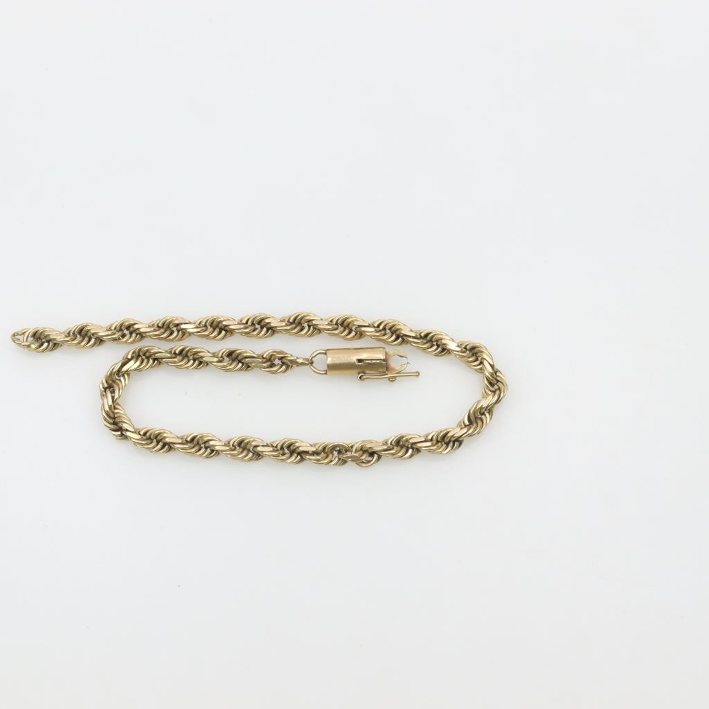 14kt Gold Twisted Rope Bracelet | Property Room