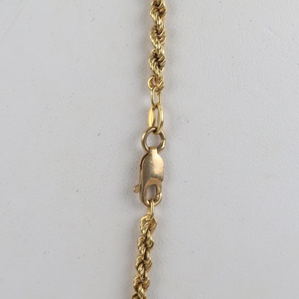 14kt Gold Twisted Rope Chain Necklace | Property Room