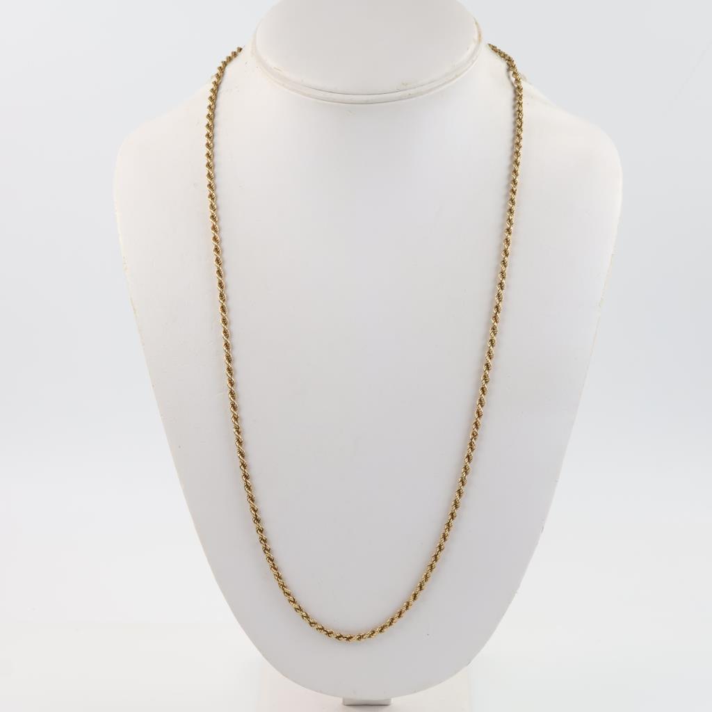 14kt Gold Twisted Rope Chain Necklace | Property Room