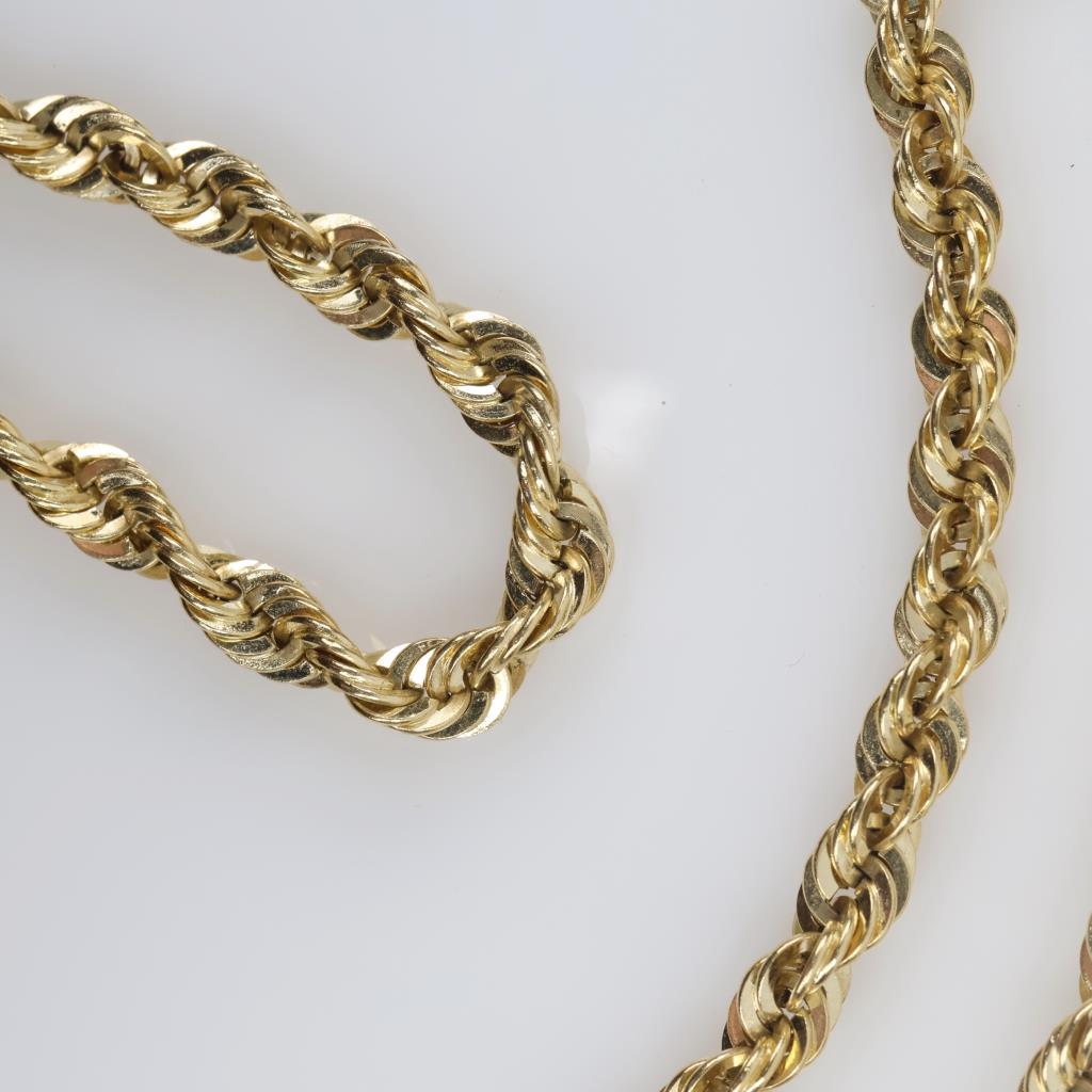 14kt Gold Twisted Rope Chain Necklace | Property Room