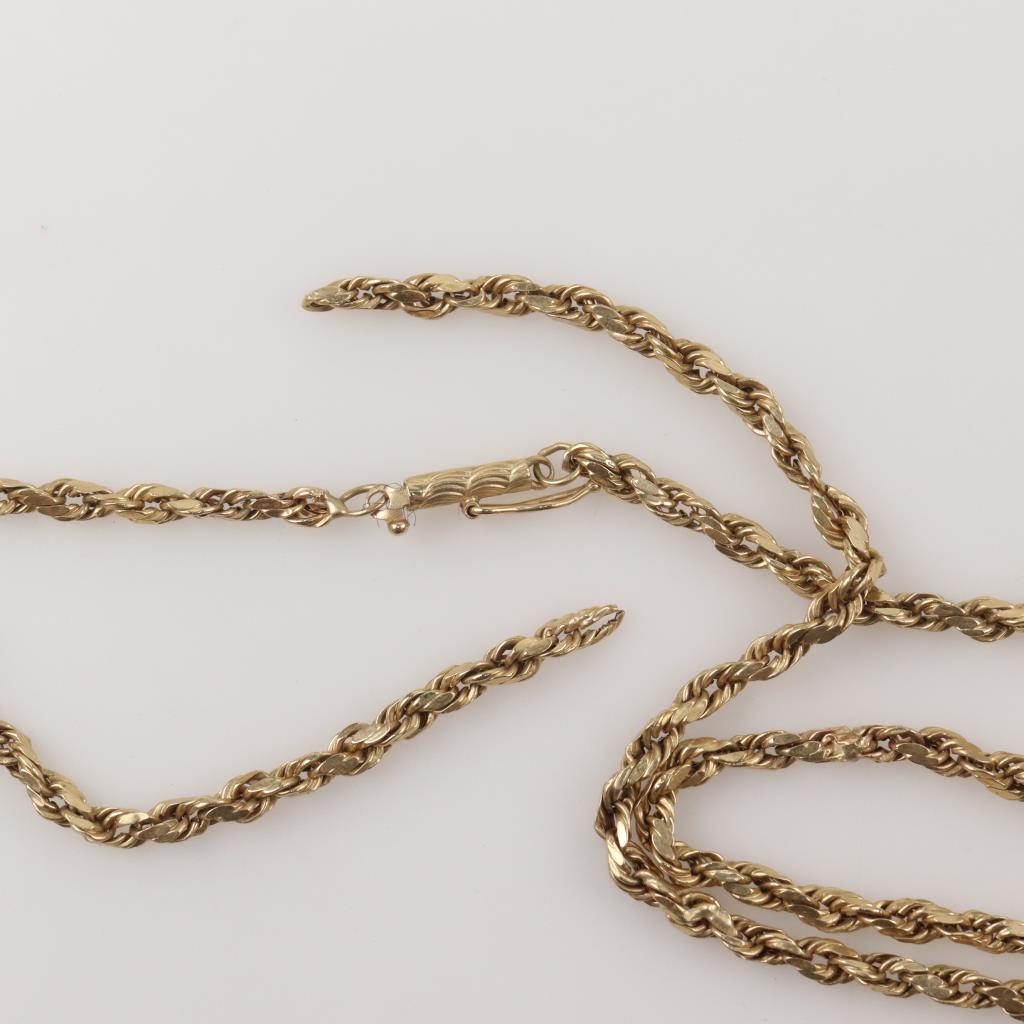 14kt Gold Twisted Rope Necklace | Property Room