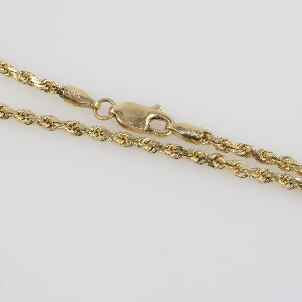 14kt Gold Twisted Rope Necklace | Property Room