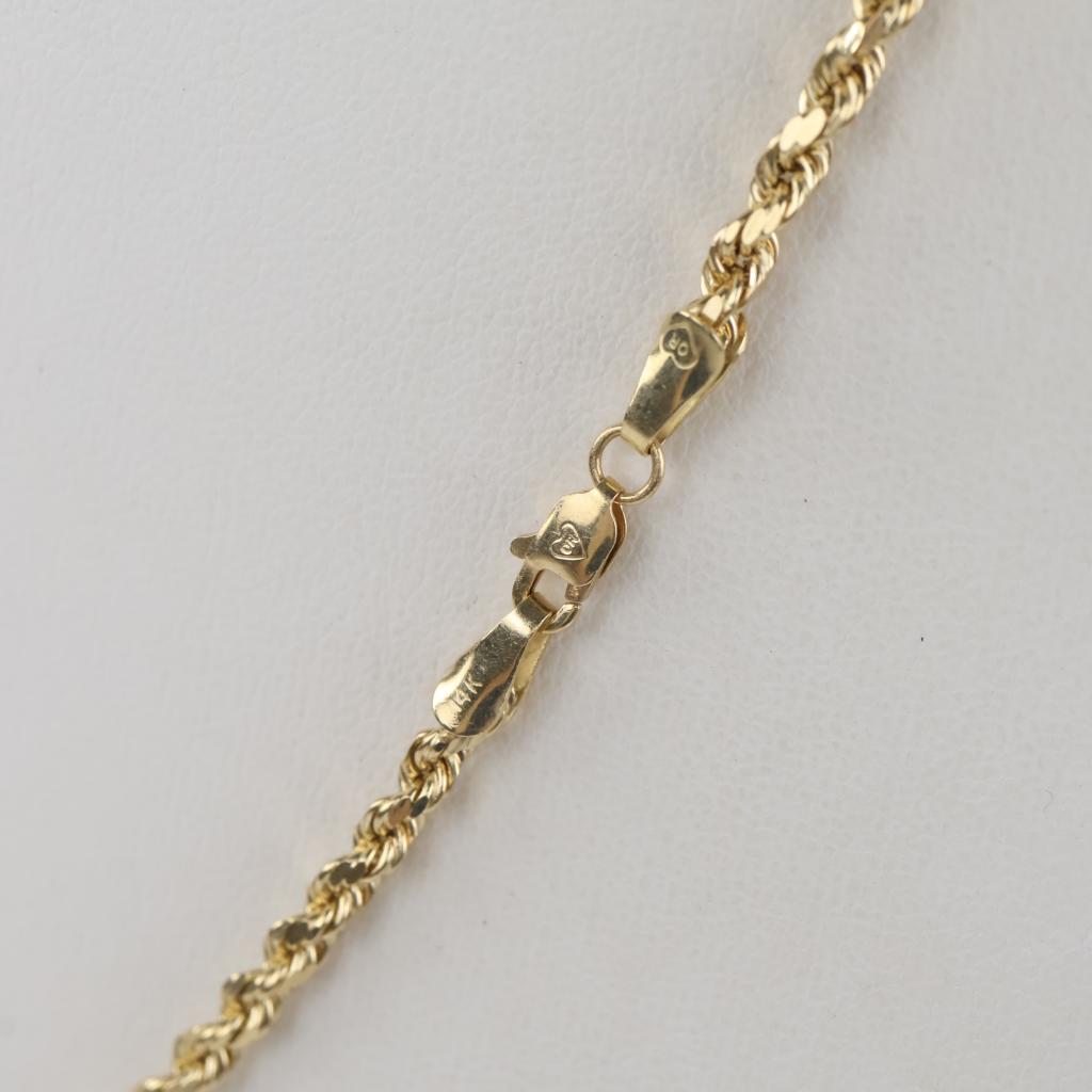 14kt Gold Twisted Rope Necklace | Property Room