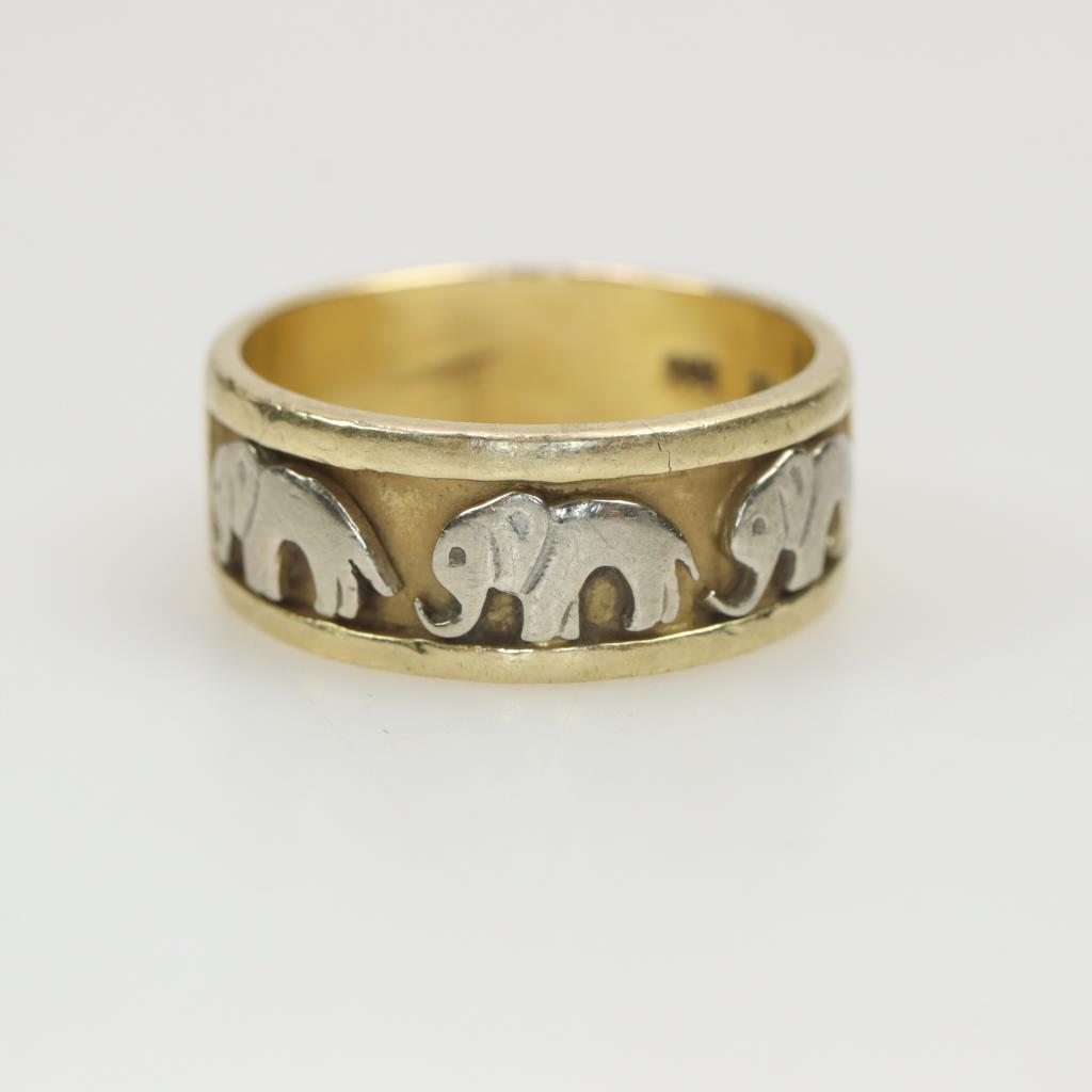 14kt Gold Two Tone Elephant Band | Property Room