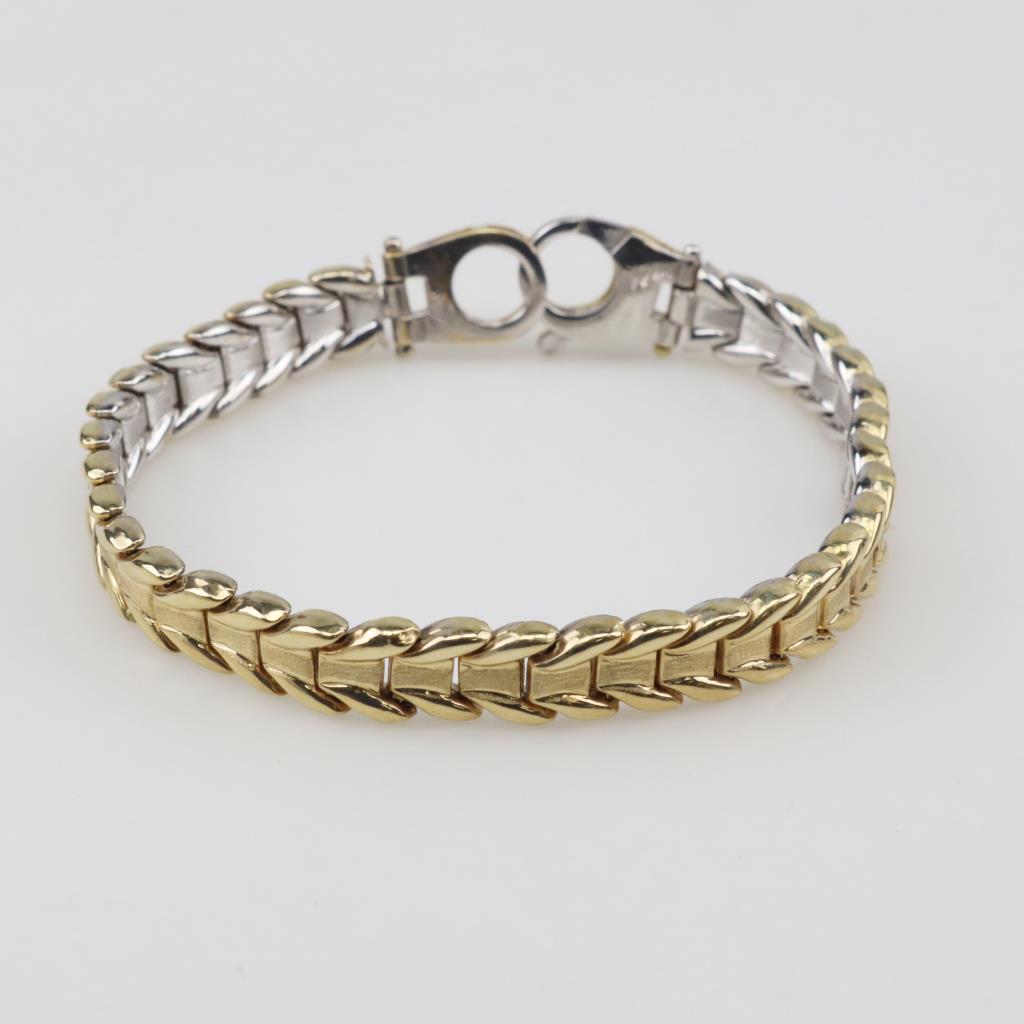 14kt Gold Two-tone Reversible Bracelet | Property Room