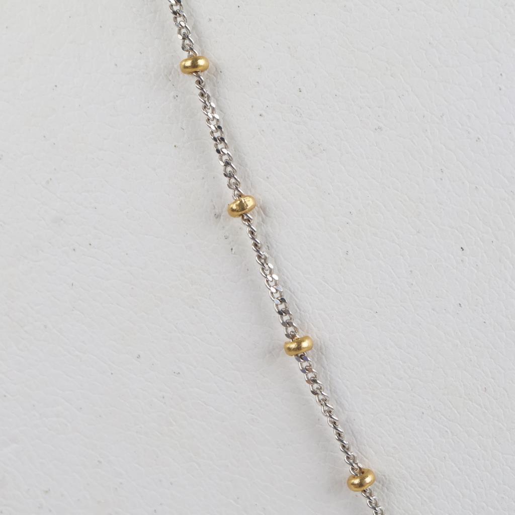 14kt Gold Two-tone Satellite Chain Necklace | Property Room