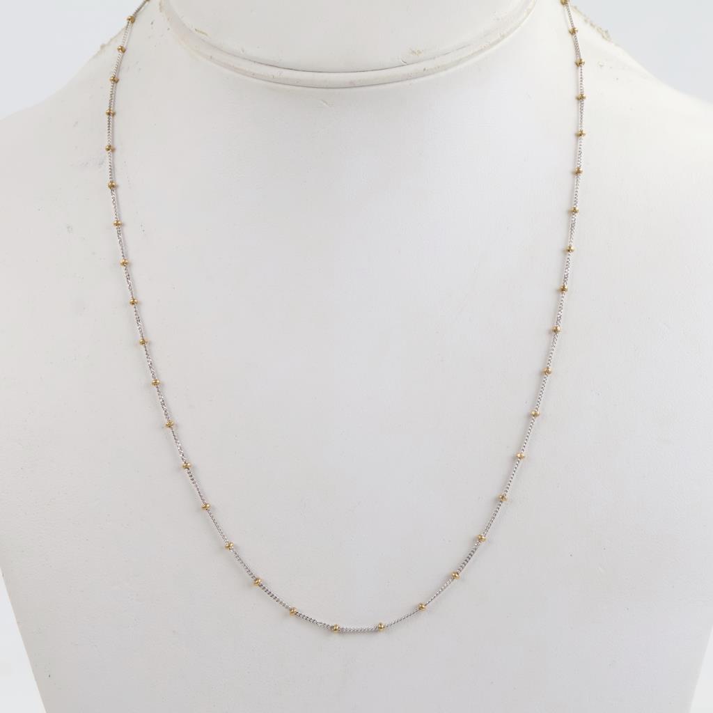 14kt Gold Two-tone Satellite Chain Necklace | Property Room