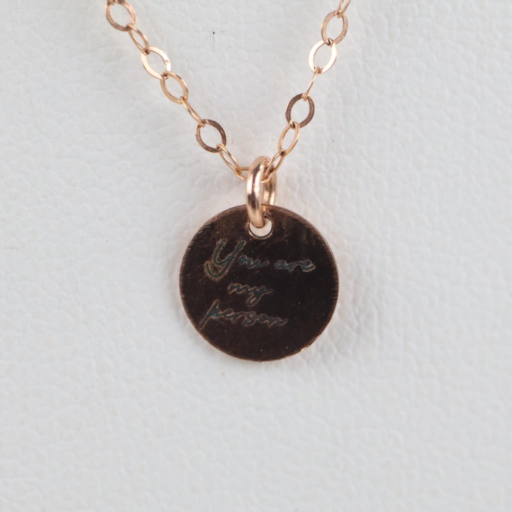 14kt Rose Gf You Are My Person Pendant Necklace Property Room