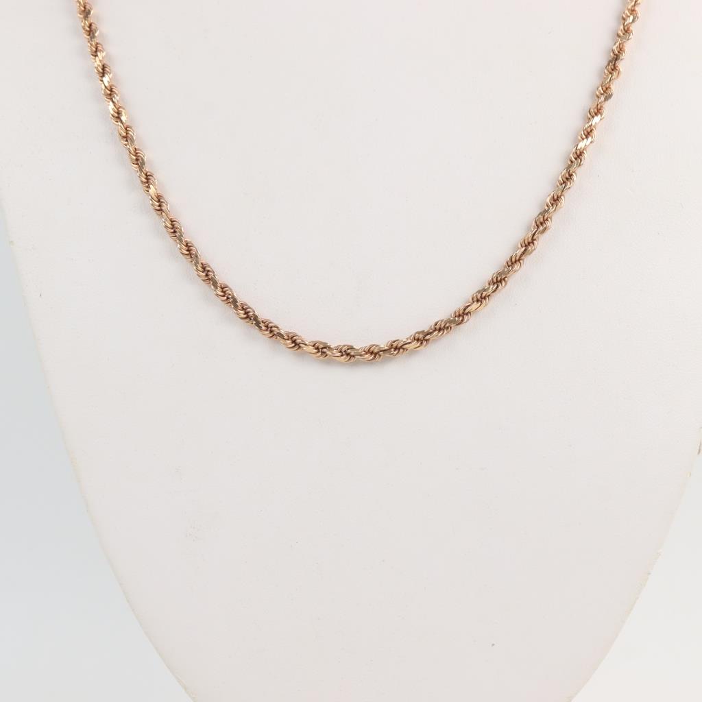 14kt Rose Gold Rope Necklace | Property Room