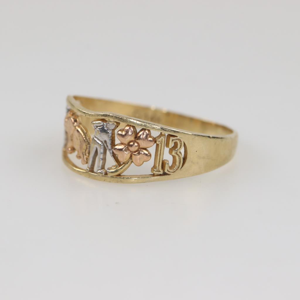 14kt Tri Color Gold Lucky Ring | Property Room