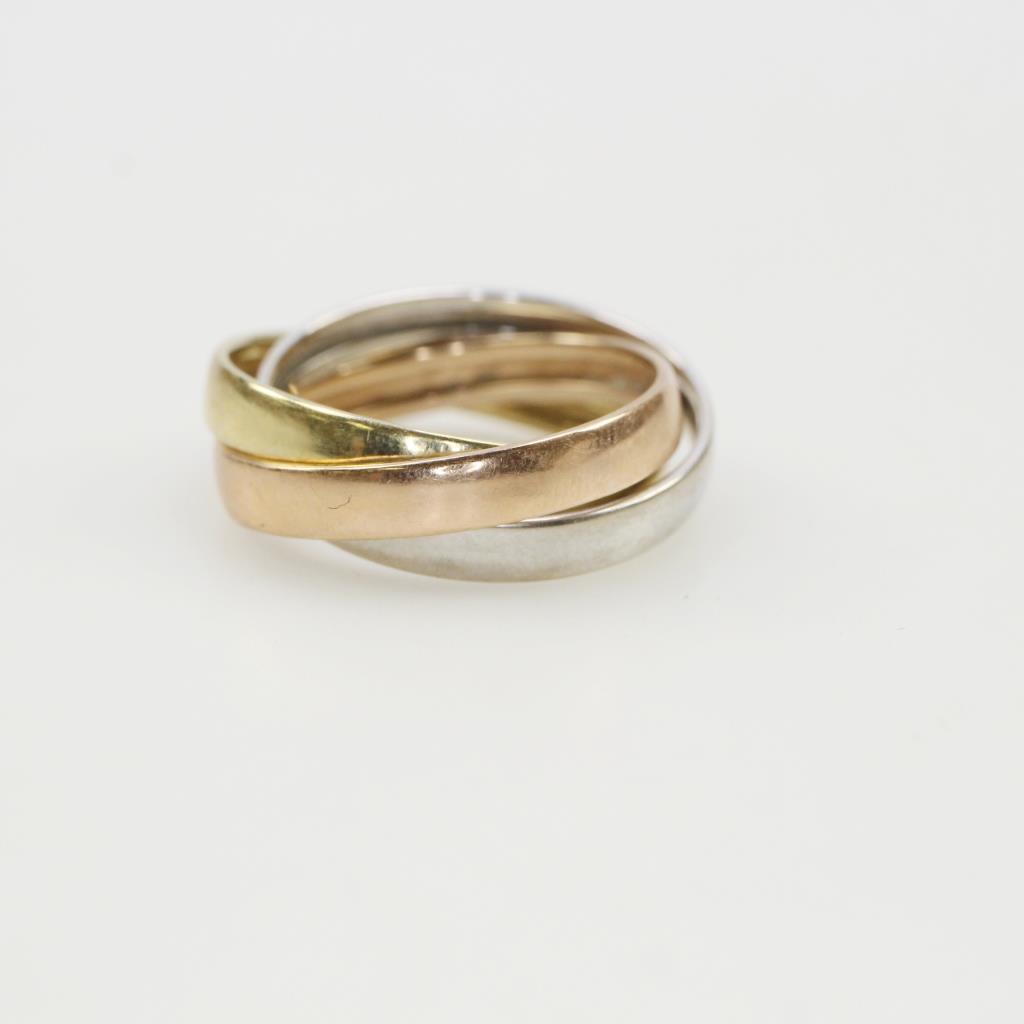 14kt Tri Colored Gold 3 Band Rolling Ring | Property Room