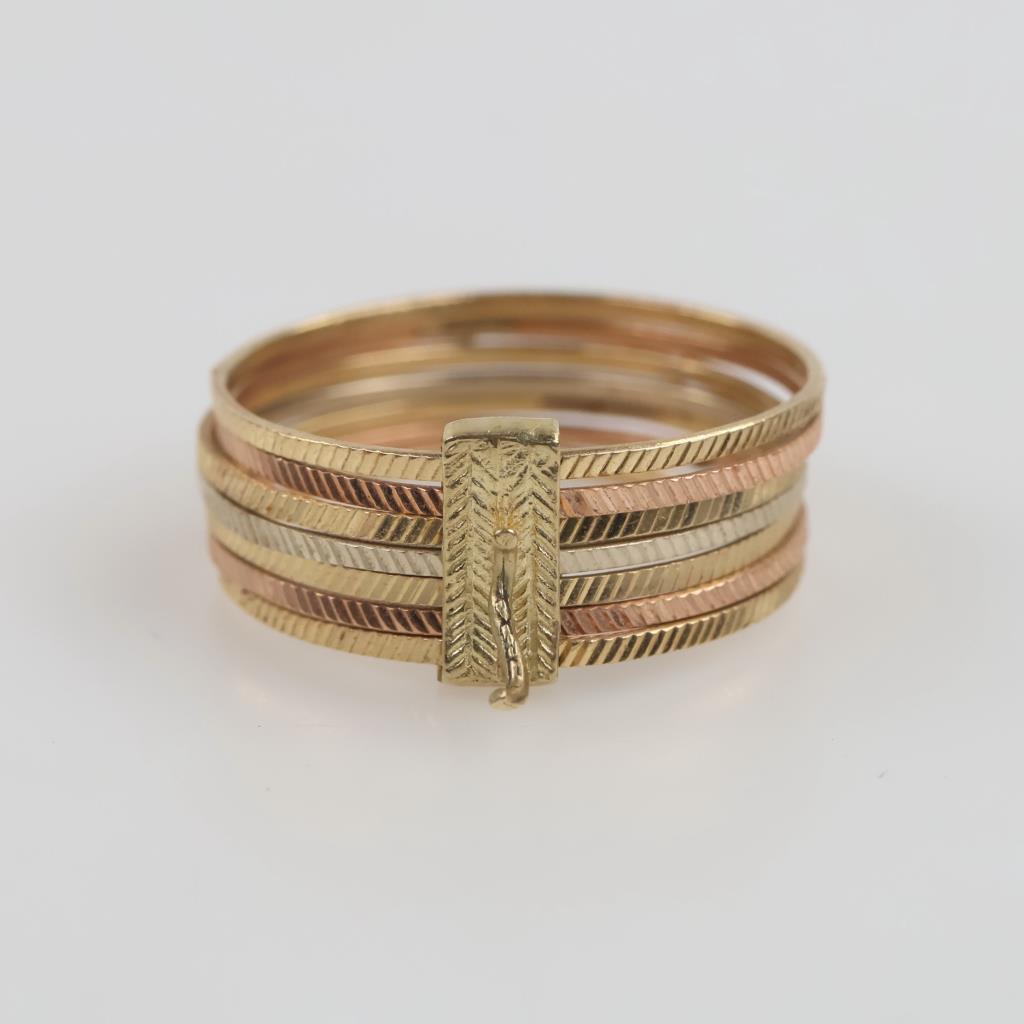 14kt Tri Colored Gold Multi Band Ring | Property Room