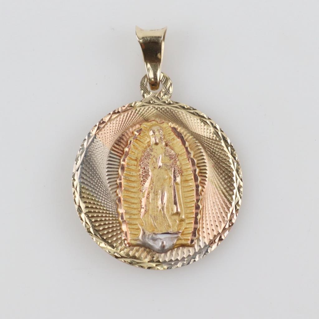 14kt Tri-color Reversible Pendant | Property Room