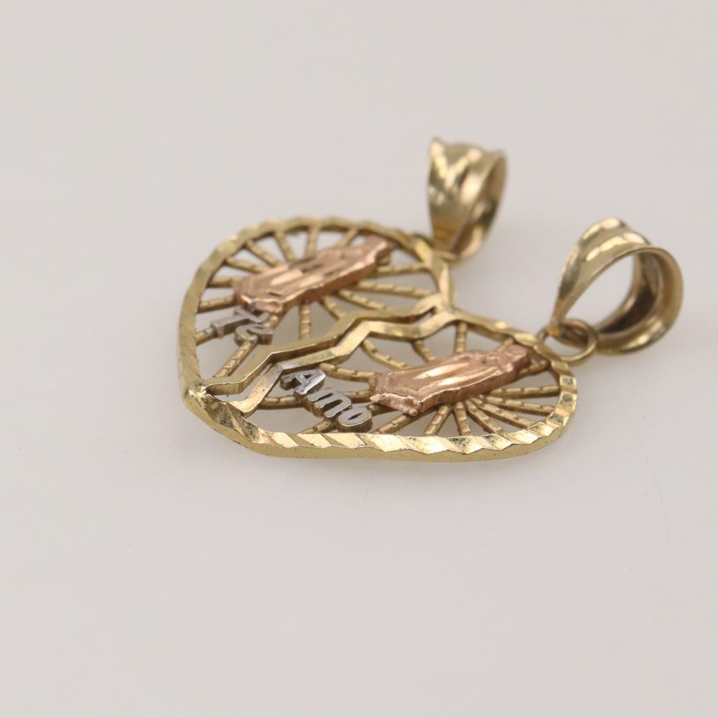 14kt Tri-Colored Gold Heart Pendant | Property Room