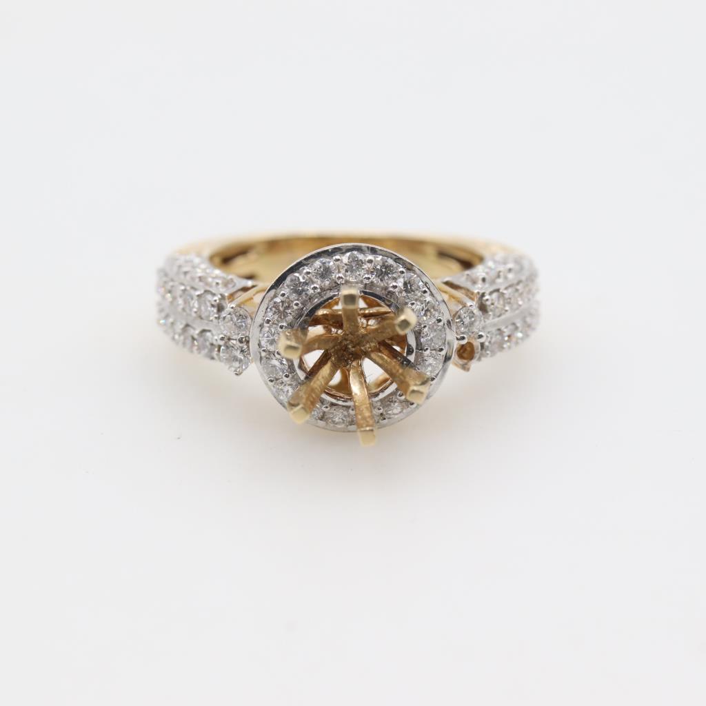 14kt Two Tone Gold Diamond Accent Ring | Property Room
