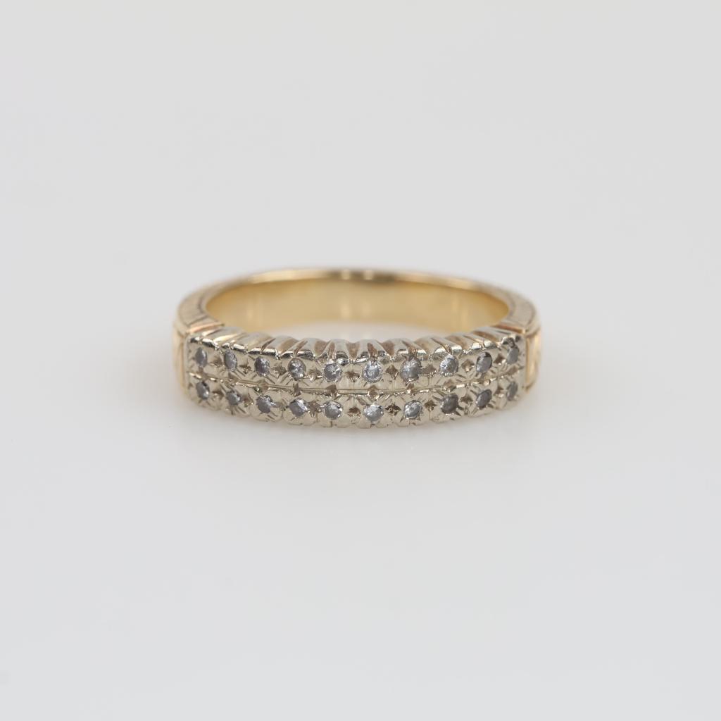 14kt Two Tone Gold Diamond Ring | Property Room