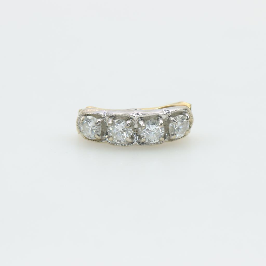 14kt Two Tone Gold Diamond Ring Top | Property Room