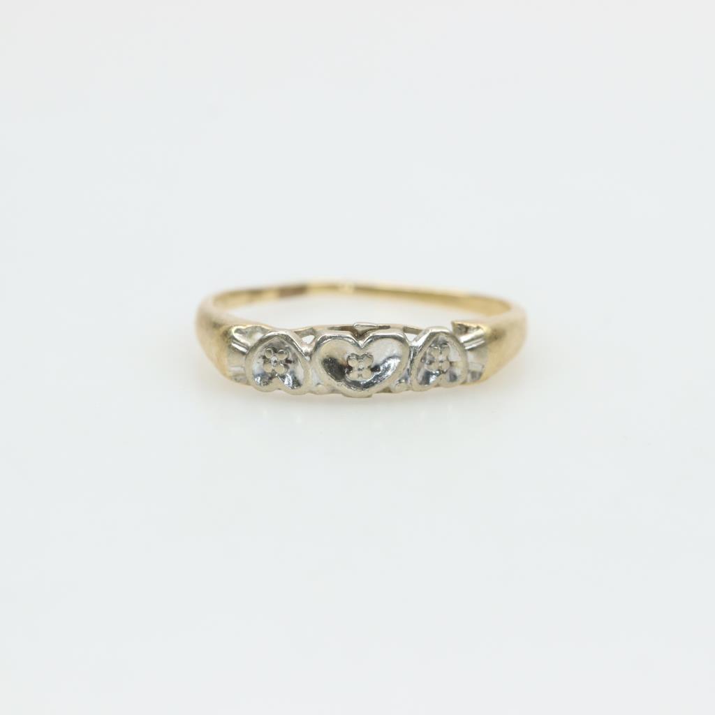 14kt Two Tone Gold Heart Ring | Property Room