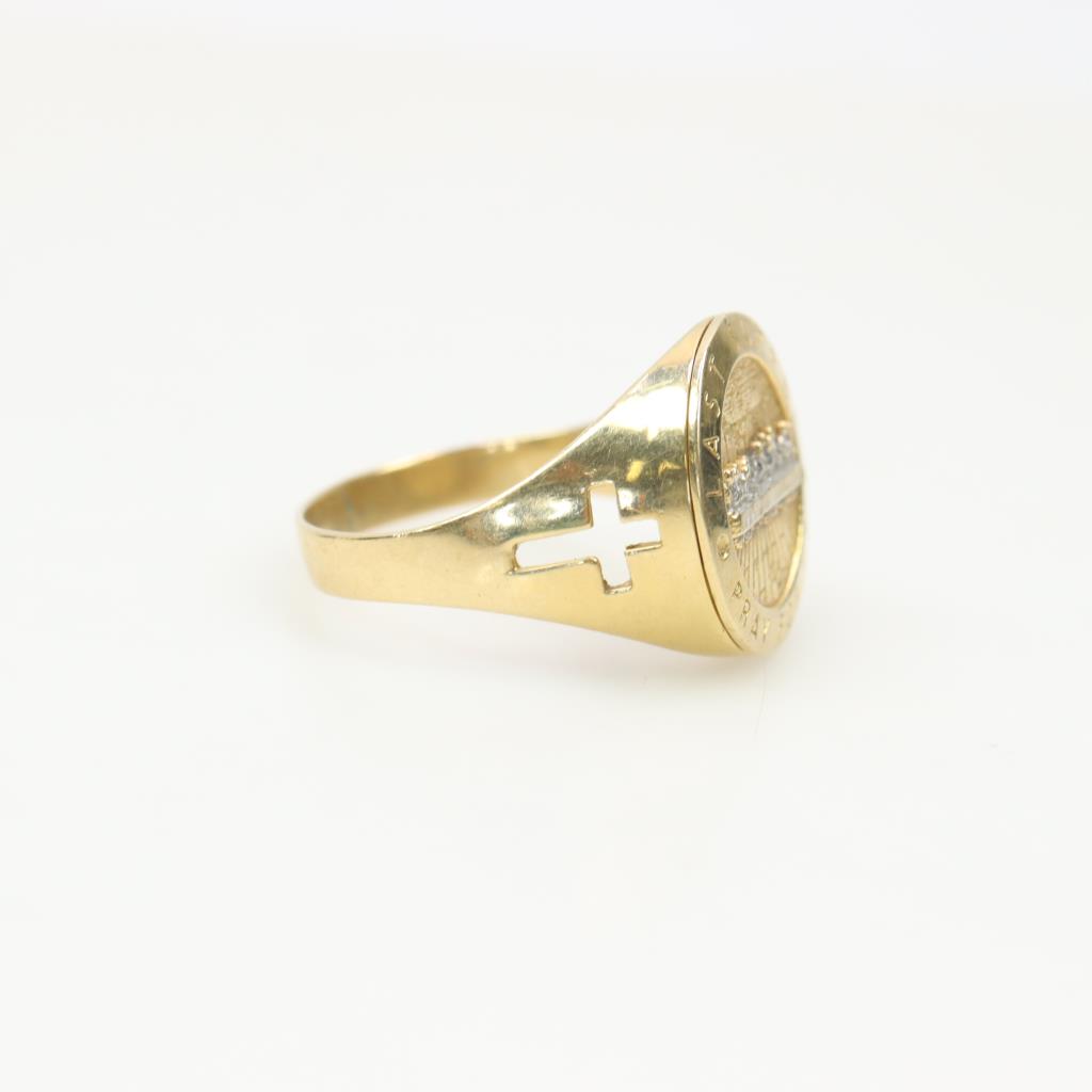 14kt Two Tone Gold Last Supper Ring | Property Room