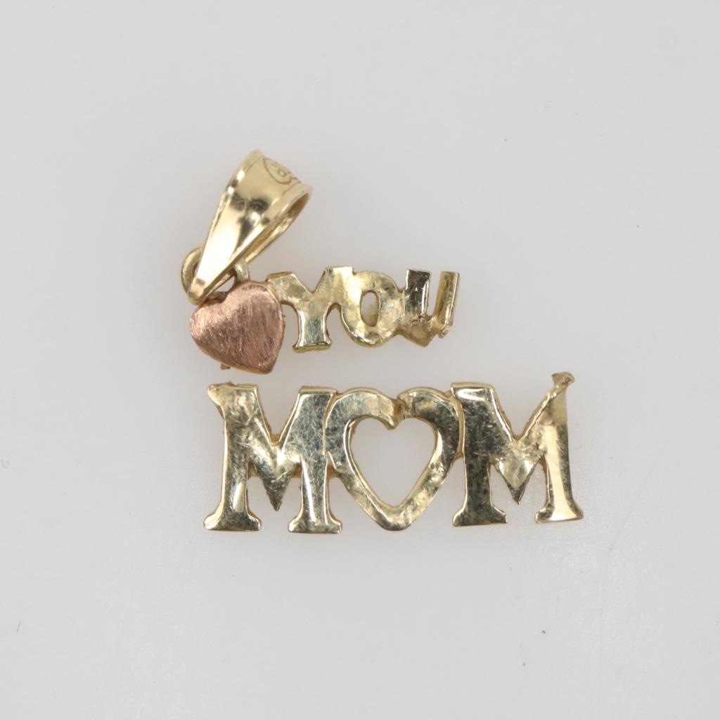 14kt Two Tone Gold Mom Pendant | Property Room