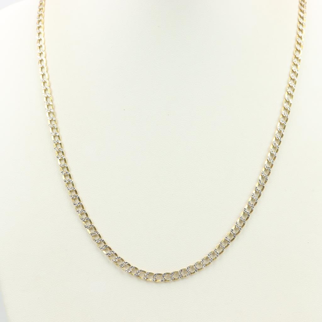 14kt Two-tone Gold Curb Hollow Necklace | Property Room