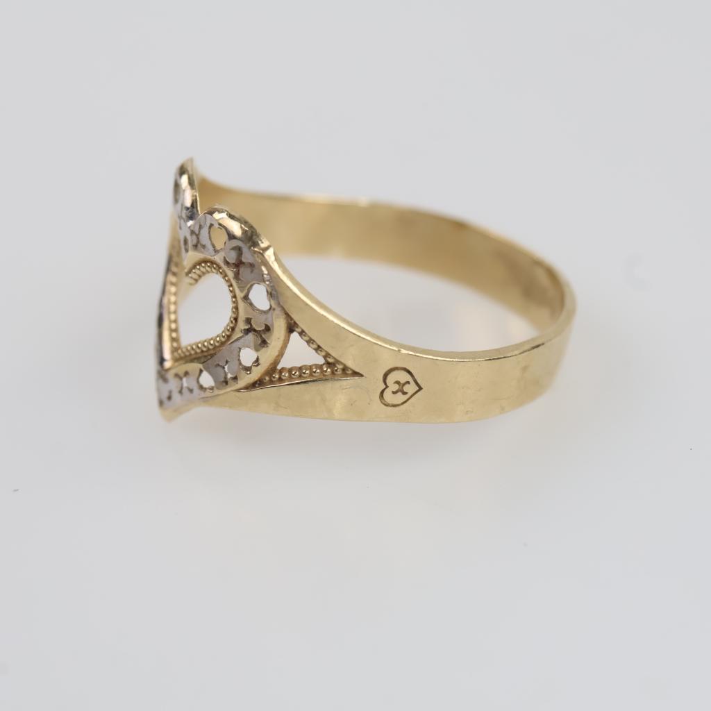 14kt Two-tone Gold Heart Ring | Property Room