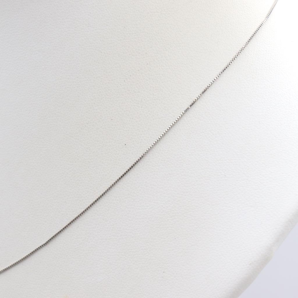 14kt White Gold Box Chain Necklace | Property Room