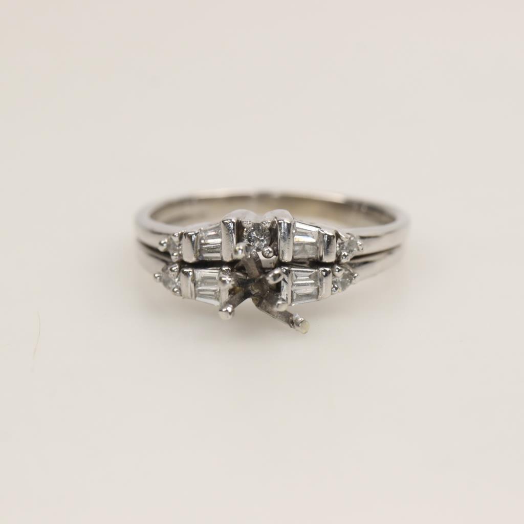 14kt White Gold Diamond Wedding Set | Property Room