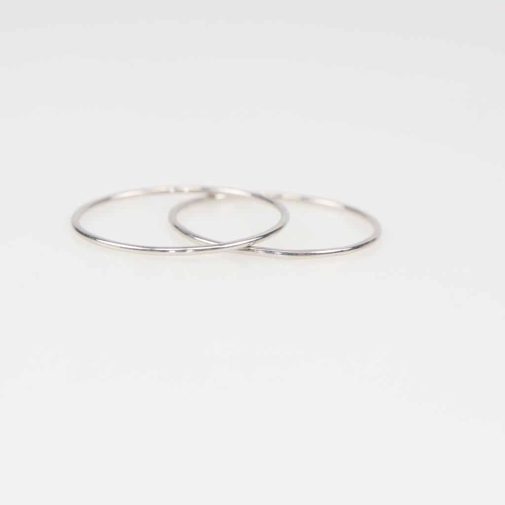 14kt White Gold Rings, 2 Rings | Property Room