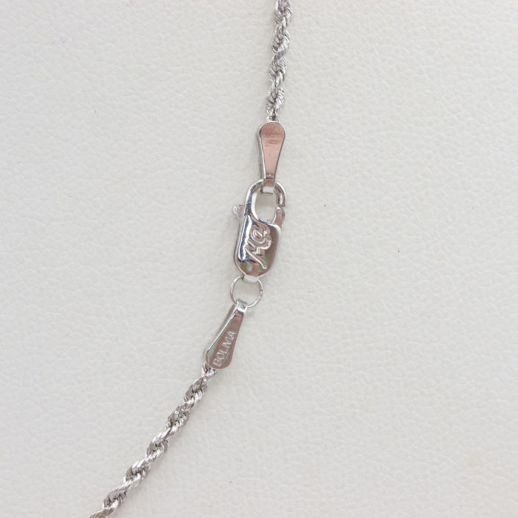 14kt White Gold Rope Chain Necklace | Property Room