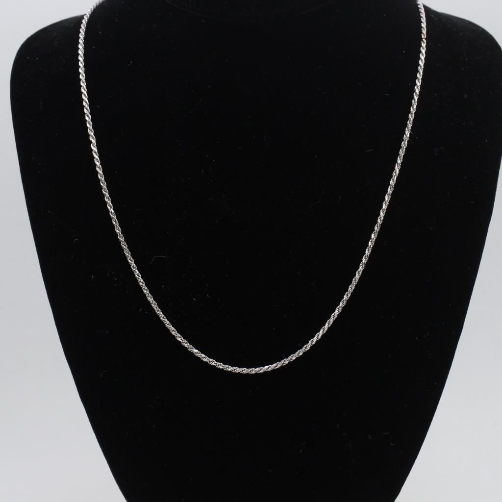 14kt White Gold Rope Necklace | Property Room