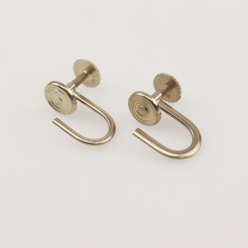 14kt White Gold Screw Back Clip-On Earring Mismatch Findings | Property ...