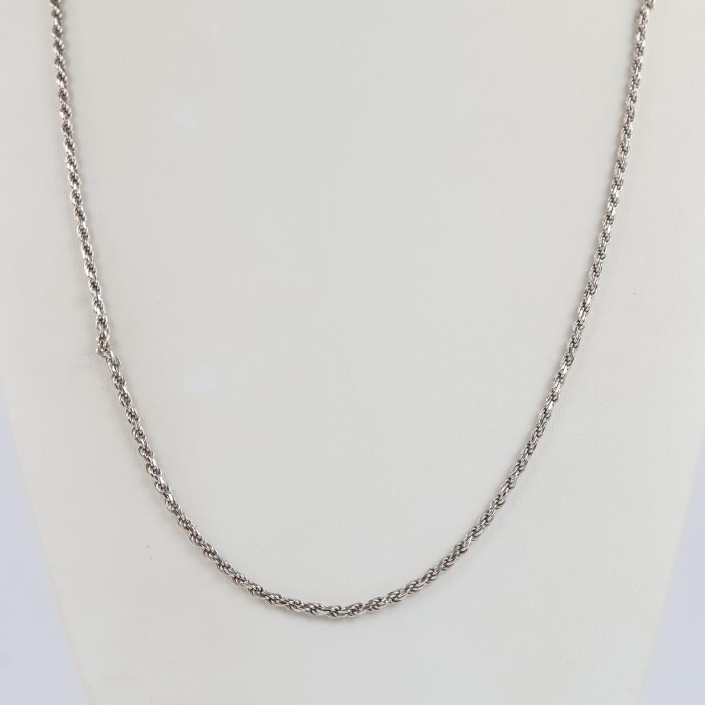 14kt White Gold Twisted Rope Necklace | Property Room
