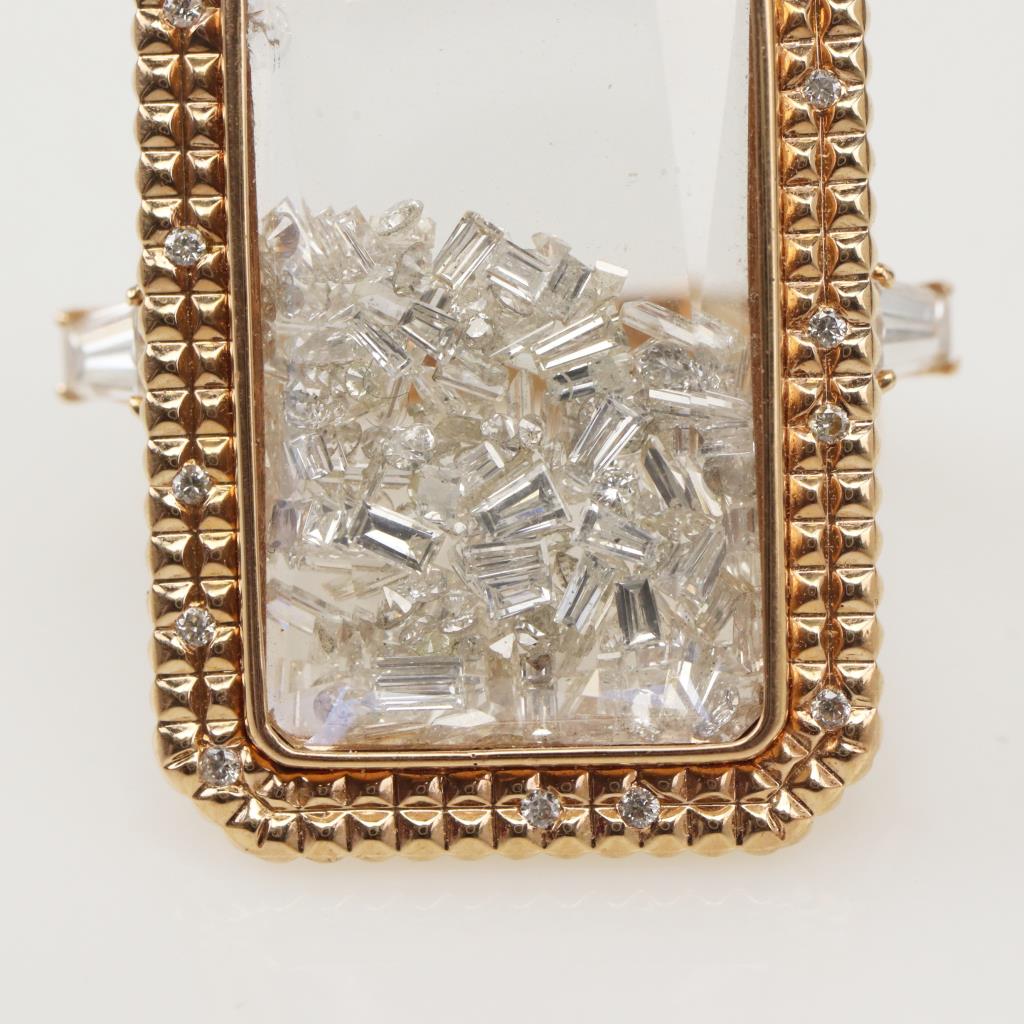 1.50cts TW 18kt Rose Gold Diamond Shaker Ring-Evaluated By Our ...