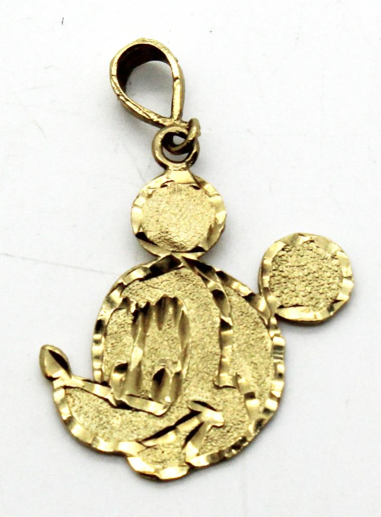 1.5g 10kt Gold Mickey Mouse Pendant | Property Room